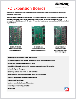 Product Datasheets - Sielox Access Control Solutions